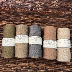1MM Solid Polished Hemp Twine Hemptique Cord Macrame String Artisan ...