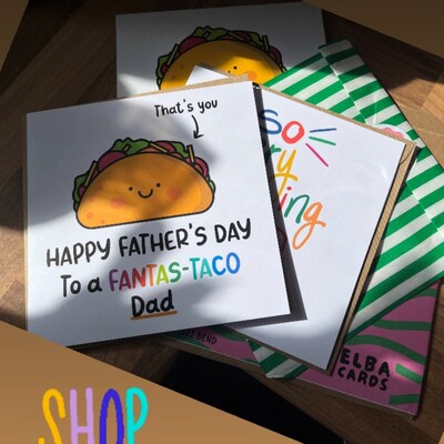 Taco Father's Day Card, Fantastic Dad Card, Mexican Food Dad Card ...