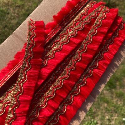 1 Yard Multicolour Indian Floral Embroidered Trim Cushion Covers ...