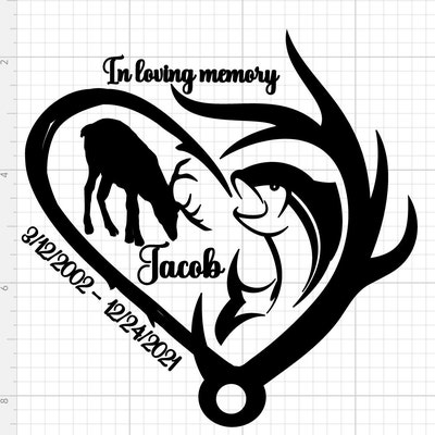 Hunting and Fishing Heart, Fishing Svg, Fishing Cut File, Fishing ...