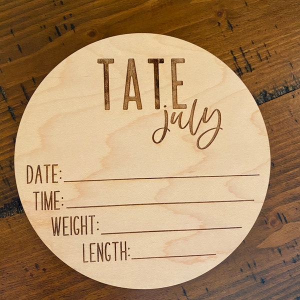 Birth Stats Sign, Newborn Baby Announcement, Newborn Baby Stat Sign ...