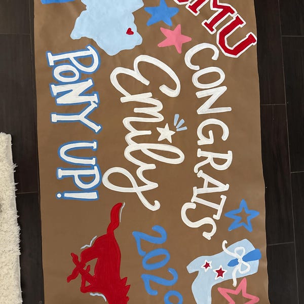 CUSTOM Favorite Things Birthday Hand Painted Brown Paper Banner - Etsy