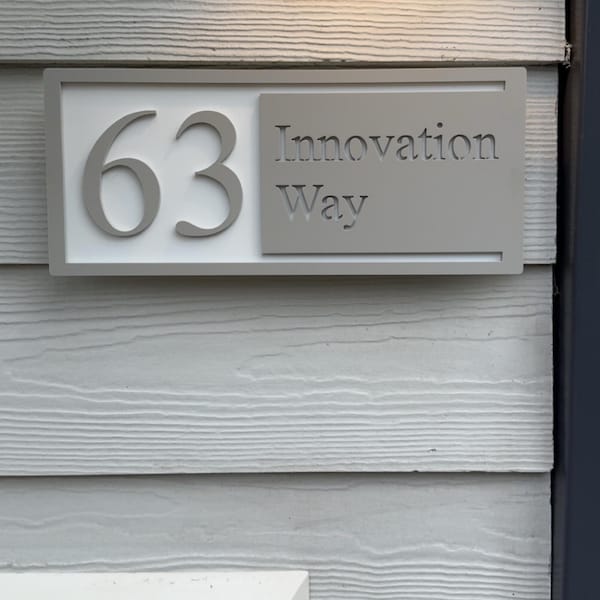 House Address Plaque or Number Sign Contemporary Name Plate - Etsy UK