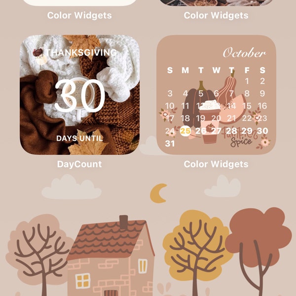Ios 14 Fall Thanksgiving App Icons, Autumn Aesthetic Iphone, Pumpkin ...