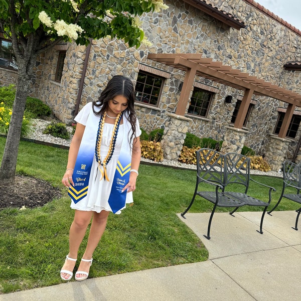 Choose Your School Color With Gold Arrows Personalized Graduation Stole ...