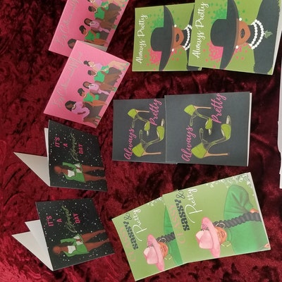 Pink and Green Bookmarks, AKA Sorority Inspired Bookmarks, Planner Page ...
