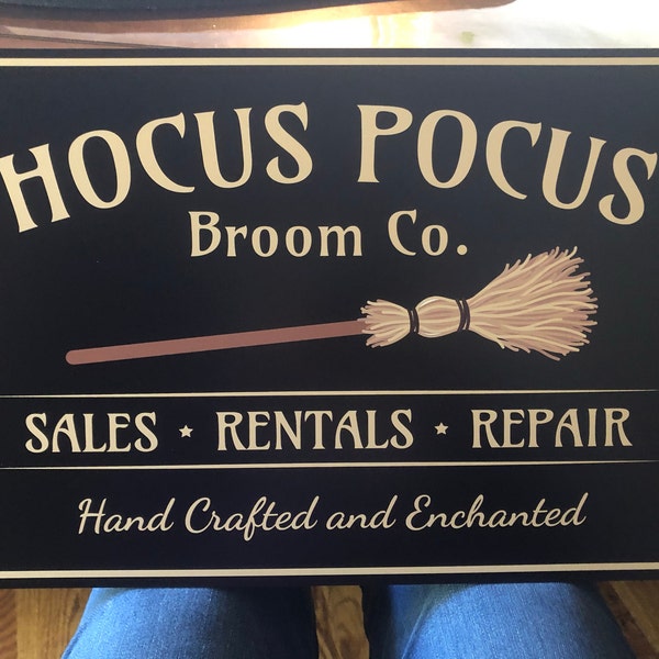Hocus Pocus Sign, Witch Hocus Pocus, Broom Witch Decor, Halloween Sign ...