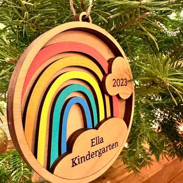 Personalized Christmas Scene Ornament, Holiday Ornament, Christmas Tree Ornament, Mountain ...