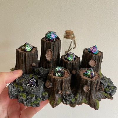 Forest Themed Dice-o-rama Dice Holder and Display, Tree Trunk, Fairy ...