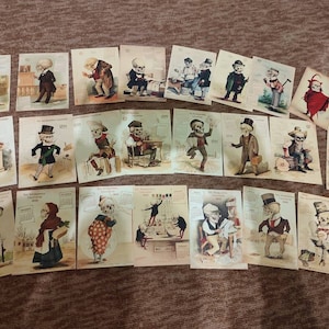 Alphonse Mucha Art Posters Precious Gems Narrow Poster Set of 4 Vintage ...