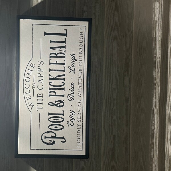 Custom Poolside Sign Family Name Sign Outdoor Wall Decor Backyard Pool ...