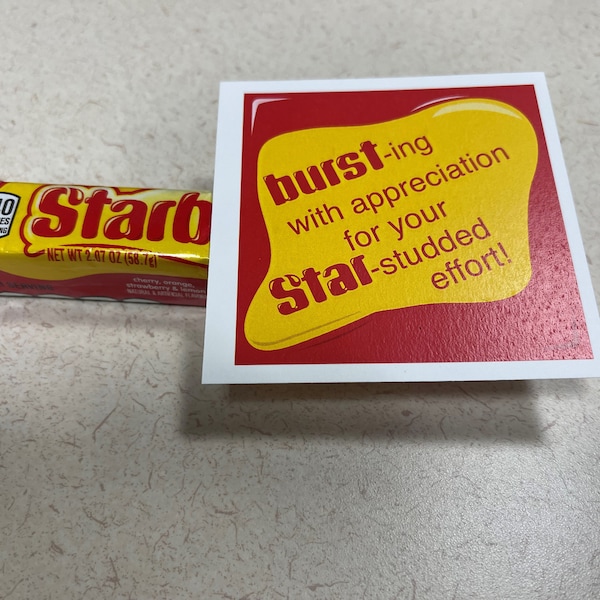 Starburst Gift Tag - Etsy