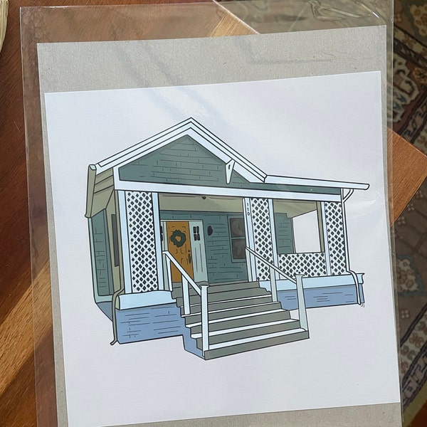 Personalized House Portrait / Custom House Illustration / Architecture ...