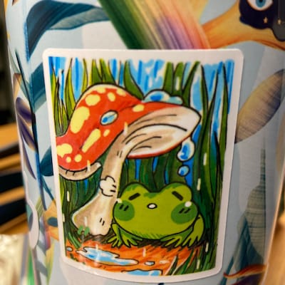 Tiny Frog Art Waterproof Sticker Set - Etsy