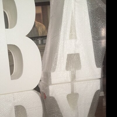 30 Tall Large BABY Table Base Foam Letters 8 Deep Letters Babyshower ...