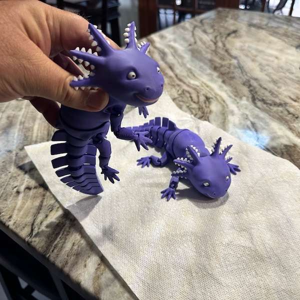 Articulated Axolotl .STL Digital File for 3d Printing, Print-in-place ...