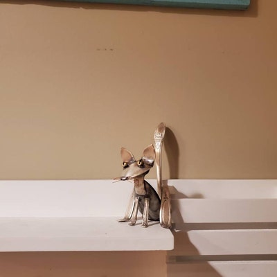 Spoon Cat Silverware Sculpture - Etsy