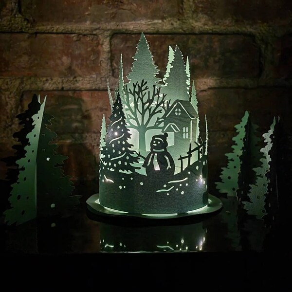 Combo 3 Items Paper Cut Lamp for Christmas - DIY Paper Cut Lamp - Merry ...