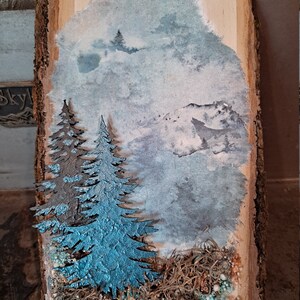 ITD Collection Forest Collage, Night Forest, Wolf Rice Paper Winter ...