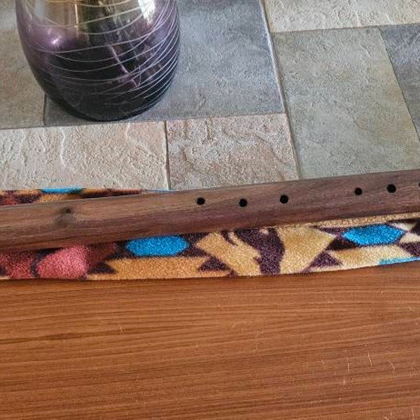 Low Bb All Walnut Native American Style Flute W/ Cherry "spirit" Totem ...