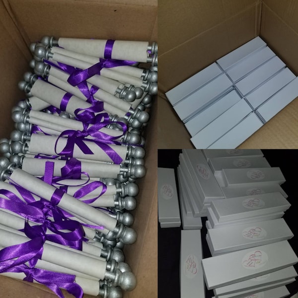 Gold DIY Mini Scroll Invitation Rods - Etsy