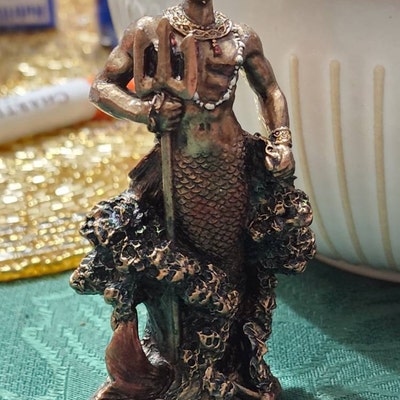 Vintage Olokun Mini Statue Small Orisha of Water, Health, and Wealth - Etsy