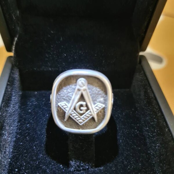 Sterling Silver Master Mason Ring, Freemason Jewelry - Etsy
