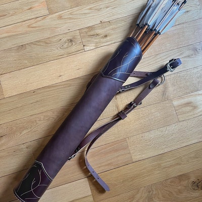 Elven Archery Quiver, Medieval Leather Quiver, LARP Cosplay ...