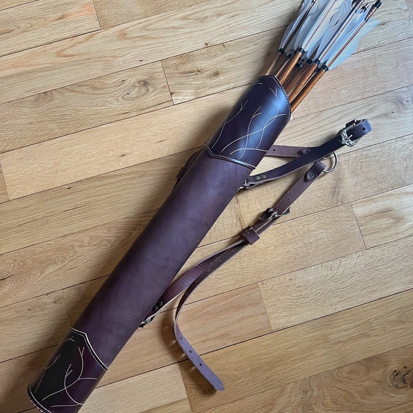 Elven Archery Quiver, Medieval Leather Quiver, LARP Cosplay ...