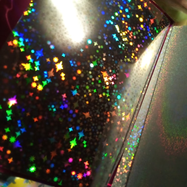 Silver Stars Holographic Foil Transfer Sheet - Etsy