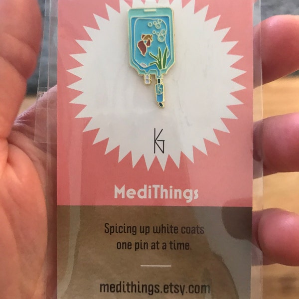 IV Aquarium Pin - Nursing/ Medical/ Physician Assistant/ Fish Pin ...