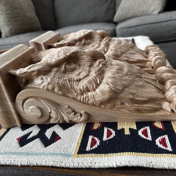 Rabbit Head Wooden Classic Corbel. the Price is for One Piece. - Etsy