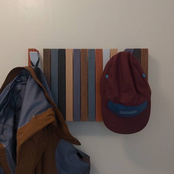 Grand Design Modern Coat Rack, Hardwood Coat Rack, MCM Wall Hanging ...