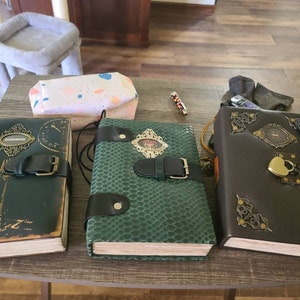 Handmade Book of Shadows Journal, Handmade Journal Velvet, Grimoire ...