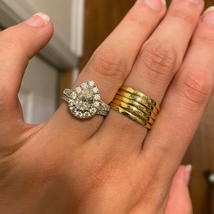 14k GOLD Custom Stacking Rings, Stackable Name Ring, Dainty Name Ring ...