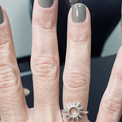 925 Sterling Silver Vintage Shiny Triple Flower Motif Band Ring - Etsy