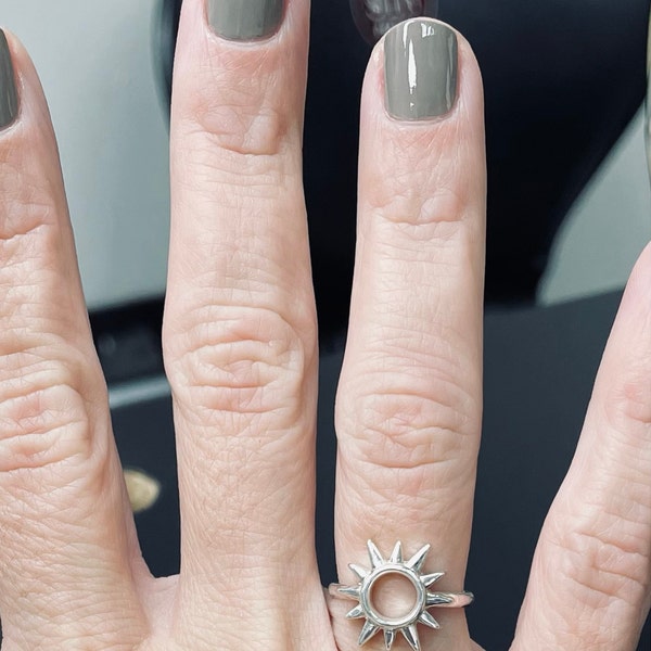 Handmade Splint Ring Silver, German Silver Heart Splint Ring, Finger ...