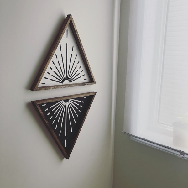 Triangle Ray Wood Sign - Etsy
