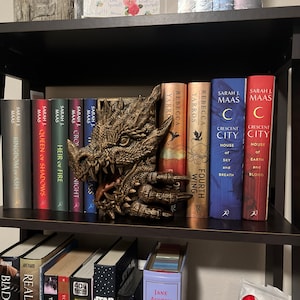 Dragon Reading Book Statue, 3D Printed Resin Art Sculpture, Outdoor ...