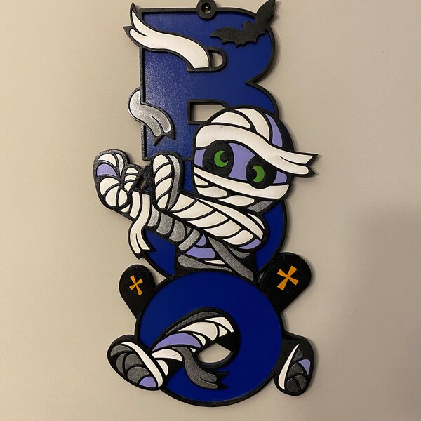 MUMMY "boo" Sign - Halloween - Laser Ready File - Glowforge and Other ...