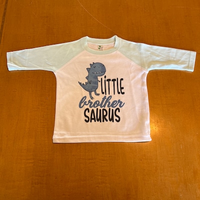 Little Brother Saurus Shirt Dinosaur Shirt Little Brother Shirt Sibling ...