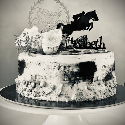 Personalised Show Jumper Horse Cake Topper - Etsy UK