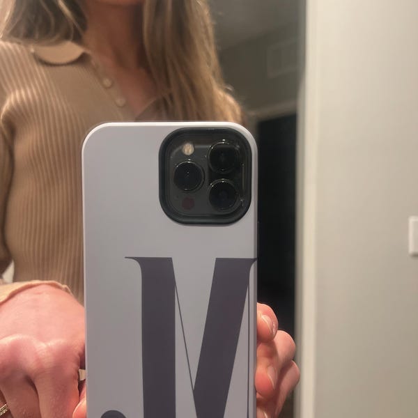 Personalised Large Initial Phone Case for iPhone 17 16 15 14 13 12 11 ...