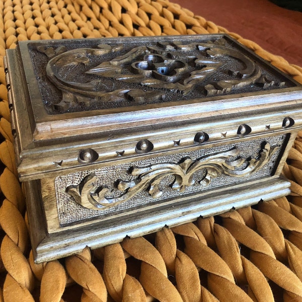 Large Jewelry Puzzle Box With 8 Locking Steps. Hand Carved Personalized ...