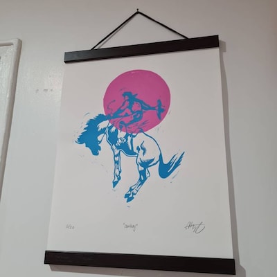 Hand-printed Trans Cowboy T-shirt Transgender Flag Shirt Pink Blue ...