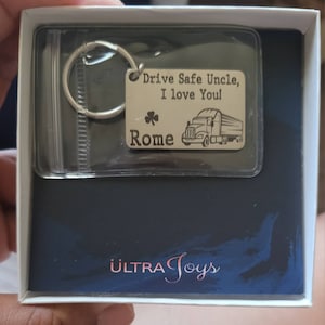 Drive Safe Keychain, Truck Driver Keychain, Custom Trucker Keychain ...
