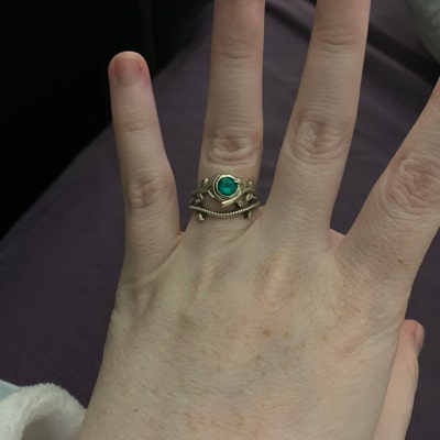 Kokiri Emerald Ring Legend of Zelda Geeky Engagement Ring 14k Yellow or ...