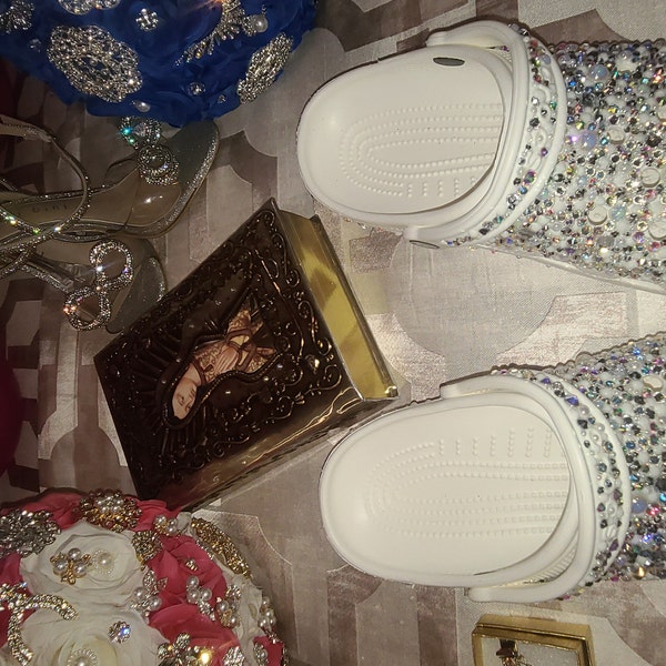 Luxury Bedazzled Wedding Crocs: Personalized Crystal Shoes - Etsy