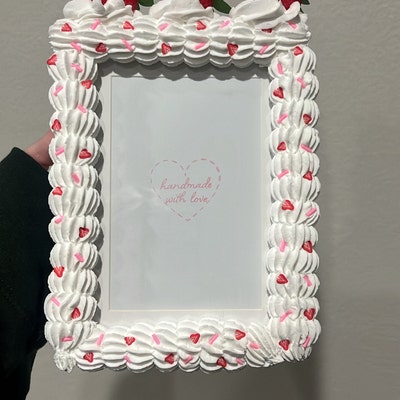 Fake Cake Photo Frame Lilac and Pastel Sprinkles With Pearl Stars 4x6 ...