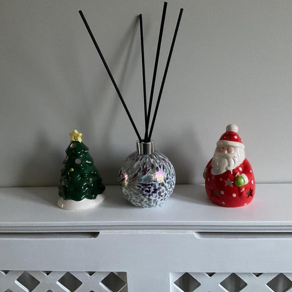 Luxury Reed Diffuser Mouth Blown Glass Open Cylinder Apothecary Design ...